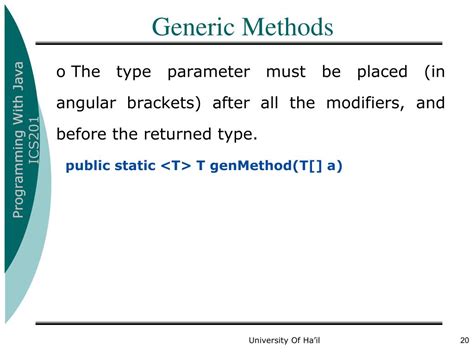 Ppt Chapter 14 Generics And The Arraylist Class Powerpoint