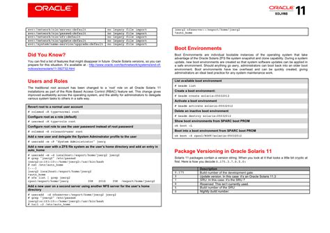 oracle solaris 11 3 cheat sheet download printable pdf templateroller