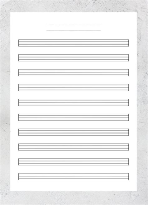 A4 Blank Sheet Music Us Letter Printable Sheet Music Manuscript