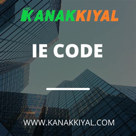 Ie Code In Chennai Id 26046353548