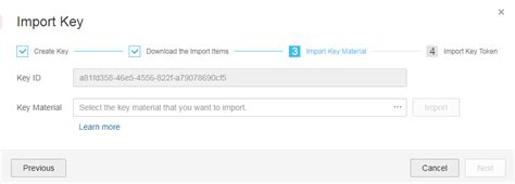 Importing A Key Material — Key Management Service User Guide