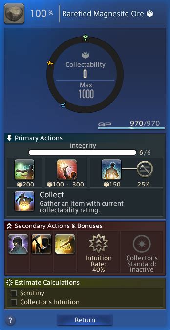 Gathering Collectables In Ffxiv Final Fantasy Xiv Icy Veins