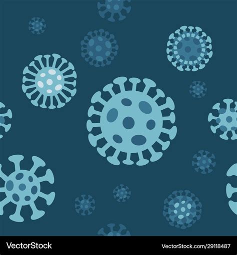 Seamless Pattern Coronavirus Cov Under A Vector Image