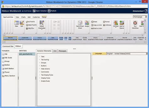 Antaumus Edit Command Bar Ribbon In Microsoft Dynamics Crm 2013