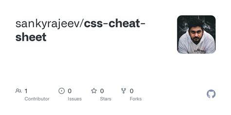 GitHub Sankyrajeev Css Cheat Sheet