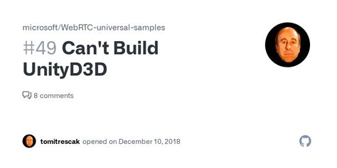 Cant Build Unityd3d · Issue 49 · Microsoftwebrtc Universal Samples · Github