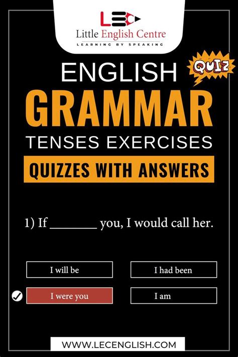 English Grammar Tenses Exercises Quizzes With Answers Second