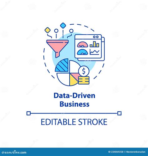 Data Driven Business Concept Icon Stock Vector Illustration Of