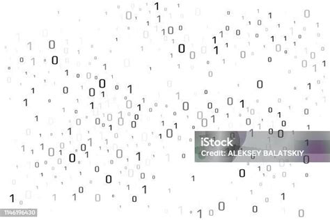 Binary Data Vector Design Element Digital Abstract Background Stock