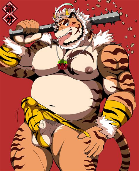 Rule 34 Anthro Balls Barazoku Bearlovestiger13 Belly Black Markings