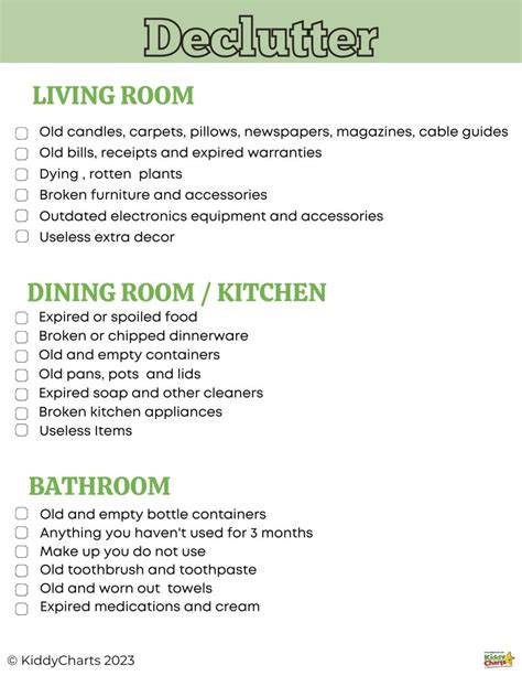 Declutter Your Home Checklist And Planner To Print Today