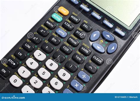 Graphing Calculator Stock Image Image Of Button White 6116605