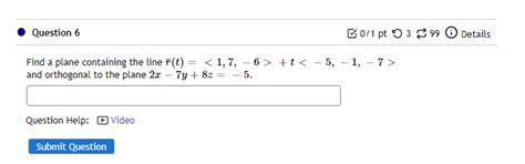 Solved Find A Plane Containing The Line Chegg