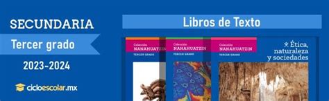 Libros De Texto Secundaria Tercer Grado 2023 2024 Ciclo Escolar