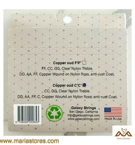 Galaxy Copper Oud Strings Set Arabic Cc Tuning 11 Strings Maria Stores