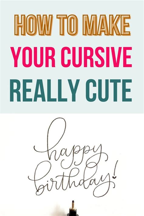 Best 13 Cute And Loopy Cursive Handwriting Style Tutorial Artofit