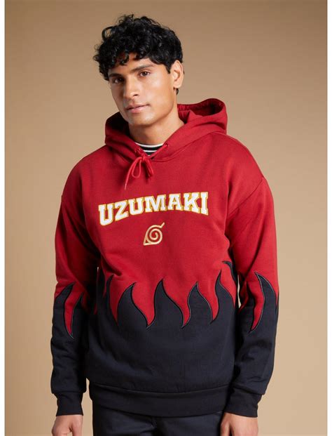 Naruto Shippuden Naruto Uzumaki Flame Hoodie — Boxlunch Exclusive