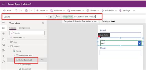 power apps how to replace a text input with a dropdown step by step