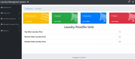 Laundry Management System Project In Php With Source Code And Report