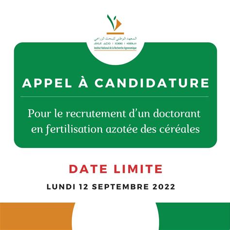 Institut National De La Recherche Agronomique Maroc En Linkedin Le