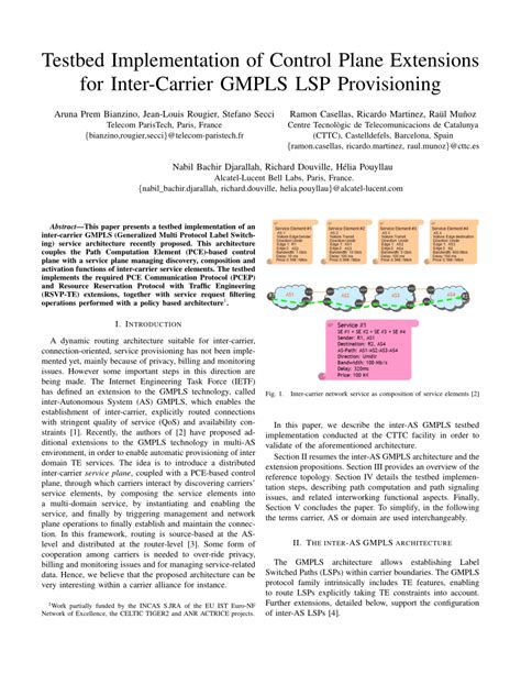 pdf testbed implementation of control plane extensions for inter
