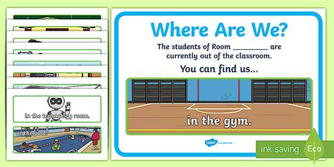Where Are We Class Door Chart Large Display Cut Out Pack