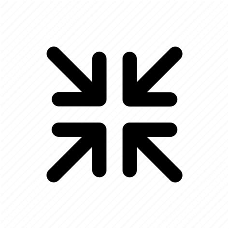 Arrows In Minimize Collapse Resize Shrink Icon Download On