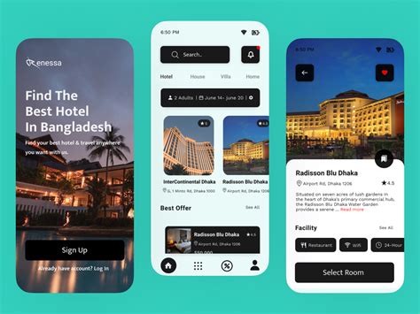 Renessa Hotel App Ui Design Using Figma By Md Mizanur Rahman On Dribbble