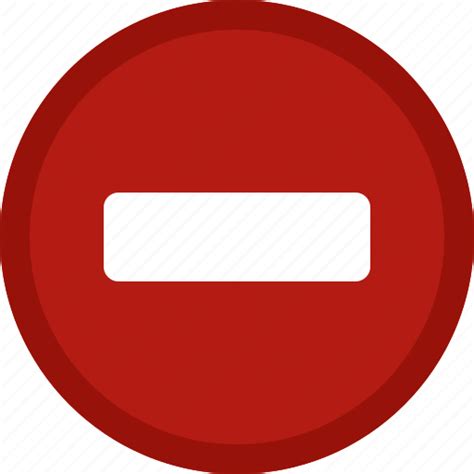 Circle Close Delete Minus Red Remove Icon