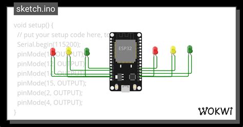 Traffic Light Wokwi Esp32 Stm32 Arduino Simulator