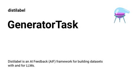 Generatortask Distilabel