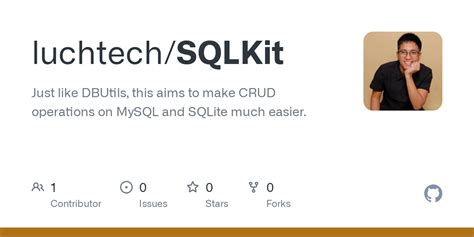 GitHub Luchtech SQLKit Just Like DBUtils This Aims To Make CRUD Operations On MySQL And