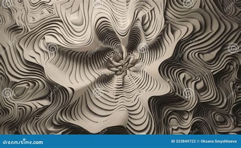 Abstract Monochromatic Paper Wave Sculpture Detail Stock Illustration Illustration Of Swirl