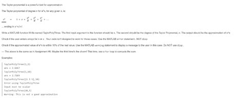 Solved The Taylor Polynomial Is A Powerful Tool For