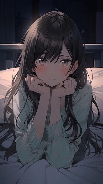 Premium Photo The Allure Of A Blissful Anime Maiden Exploring Her