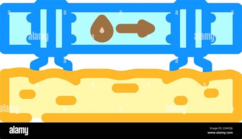 Pipeline Oil Industry Color Icon Vector Pipeline Oil Industry Sign