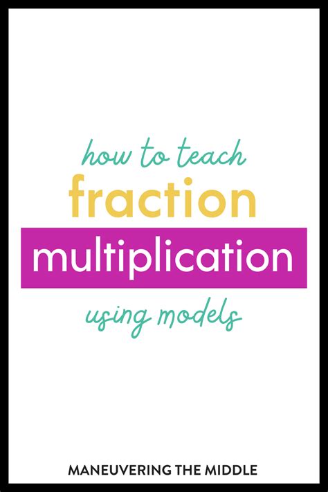 Teaching Fraction Multiplications With Models Teaching Fractions