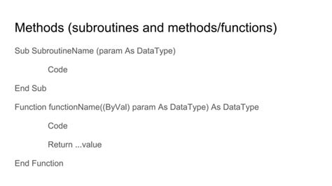 Visual Basics Programing Basics For Begginers Pptx