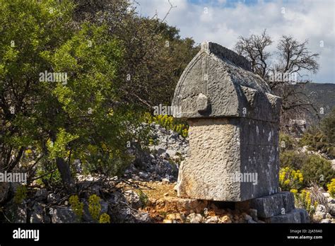 Famous Historical Lycian Ruins On The Lycian Way Turkey Stock Photo Alamy