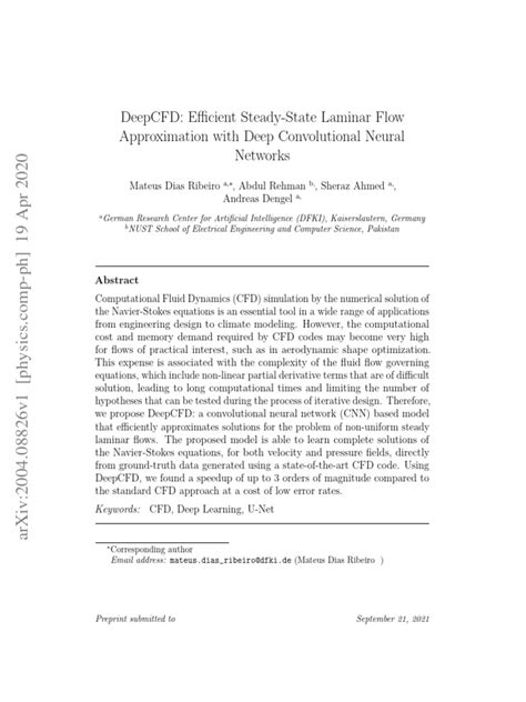 deep cfd using cnn download free pdf computational fluid dynamics