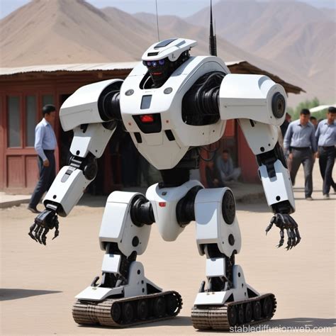 Tajikistan Powerful Terminator Robot Prompts Stable Diffusion Online