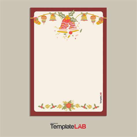 Christmas Border Word Template Design
