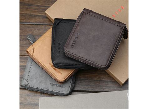 Casual Style Zipper Men Wallets Card Holder Small Wallet Male Synthetic