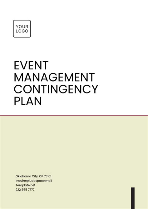 Free Event Management Contingency Plan Template To Edit Online