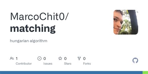 Github Marcochit0matching Hungarian Algorithm