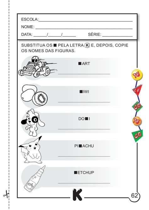 Atividades Alfabetizacao Letra K