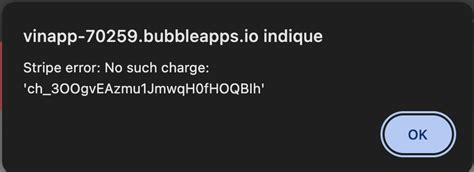 stripe api refunds error message “stripe error no such charge ch
