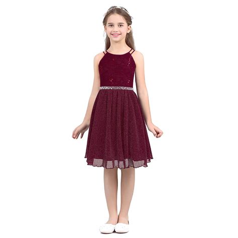 Buy Cute Girl Party Dress Burgundy Fabulous Bargains Galore