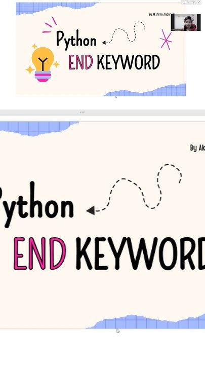 End Keyword Pythonprogramming Print Statement Youtube