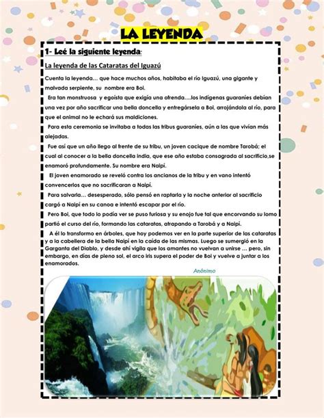 Leyenda Online Worksheet Lecciones De Lectura Lectura De Comprensión